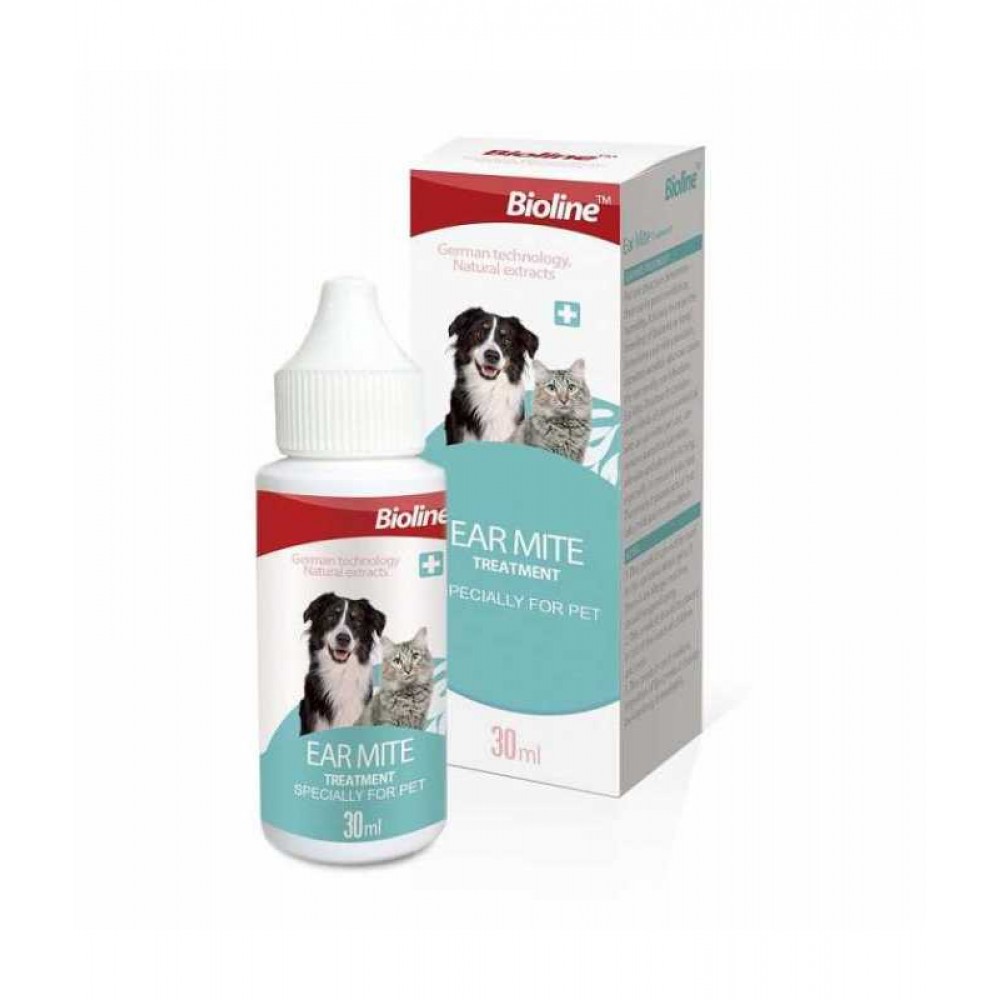 Bioline Ear Mites Treatment for Dogs and Cats ( 30 ml ) - 6970117121902 ...