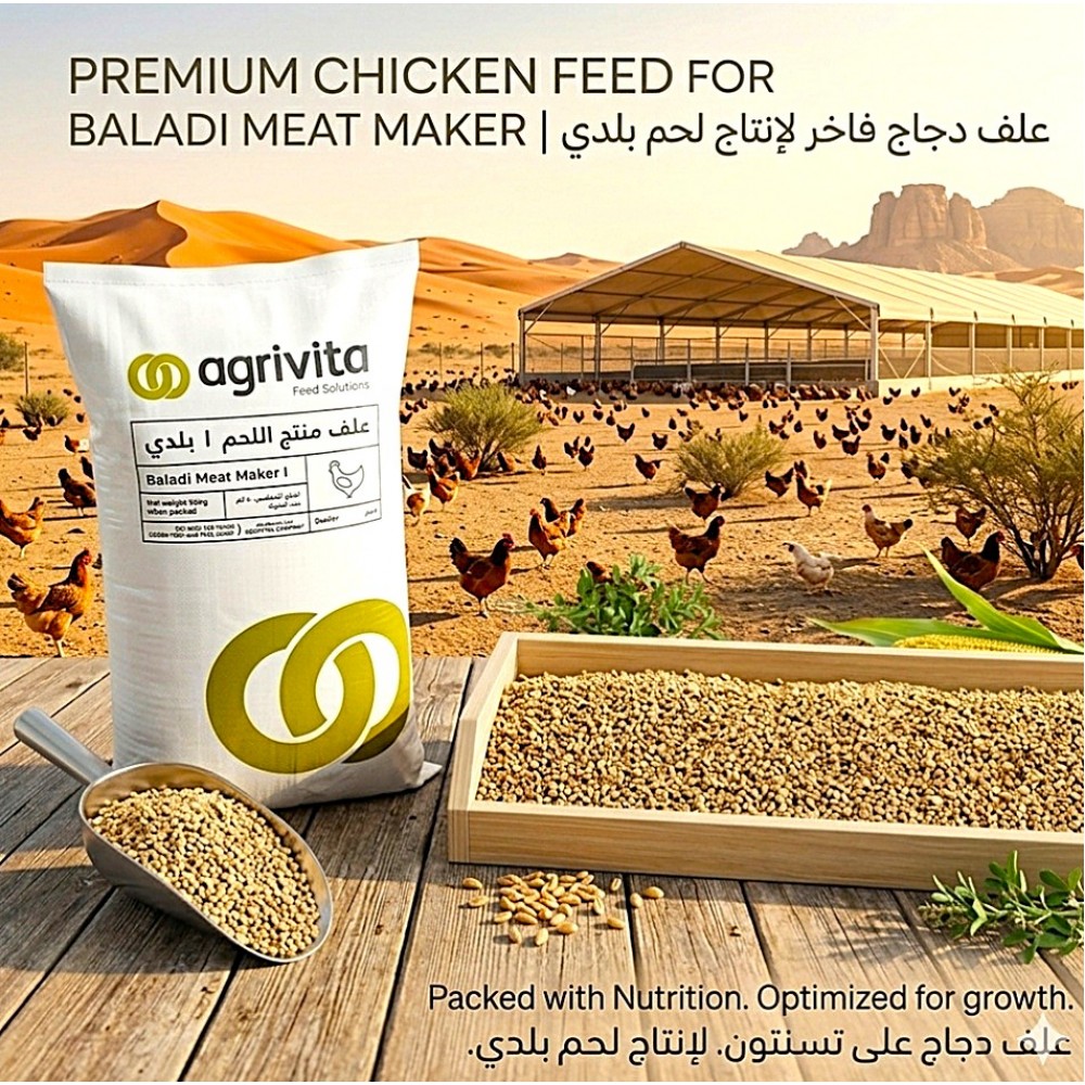 Abu Dhabi Agrivita Baladi Meat Maker I – 20kg Starter Chicken Feed 18% ...