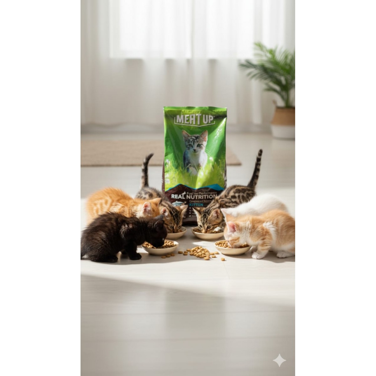 Meat Up Kitten Dry Cat Food (1–12 Months), Ocean Fish Flavor, Complete ...