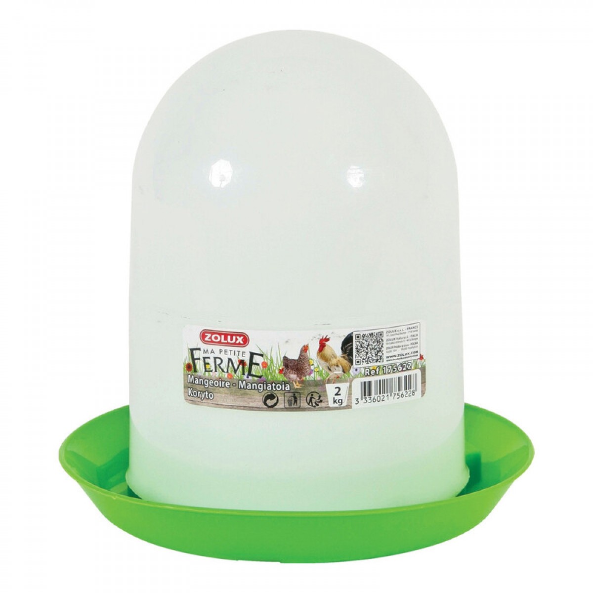 ZOLUX MA FERME POULTRY SILO FEEDER ( 2 Kg )- 3336021756228 | Online Pet ...