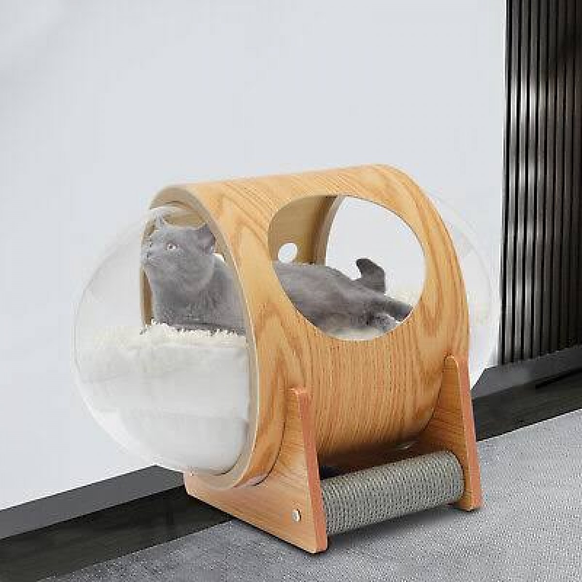 YOLENY Wooden Cat Bed Capsule ( Large ) - 78673153106266 | Online Pet ...
