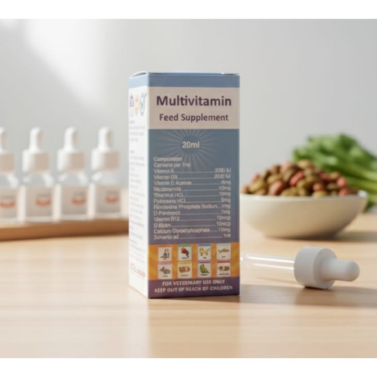 Multivitamin Feed Supplement for Birds & Pets, Liquid Vitamin Drops ...